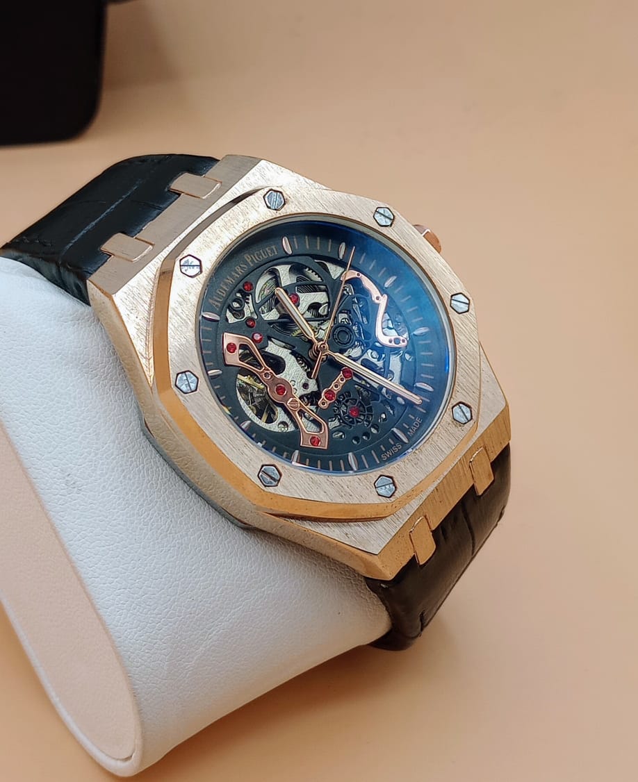 AP AAA Grand Automatic Black Strap Men's Watch - Copper Dial – sdstore.pk